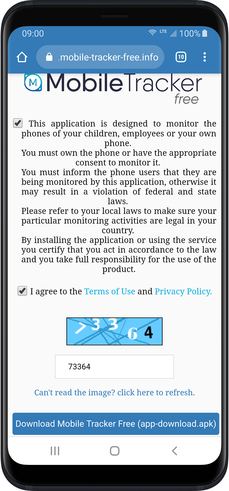 Guia de instalação | Mobile Tracker Free